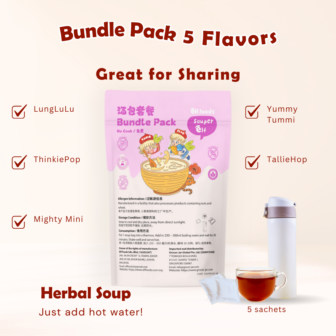 Elf Foods Bundle Pack No Cook Herbal Soup | Souper Elf – Grocer Jar